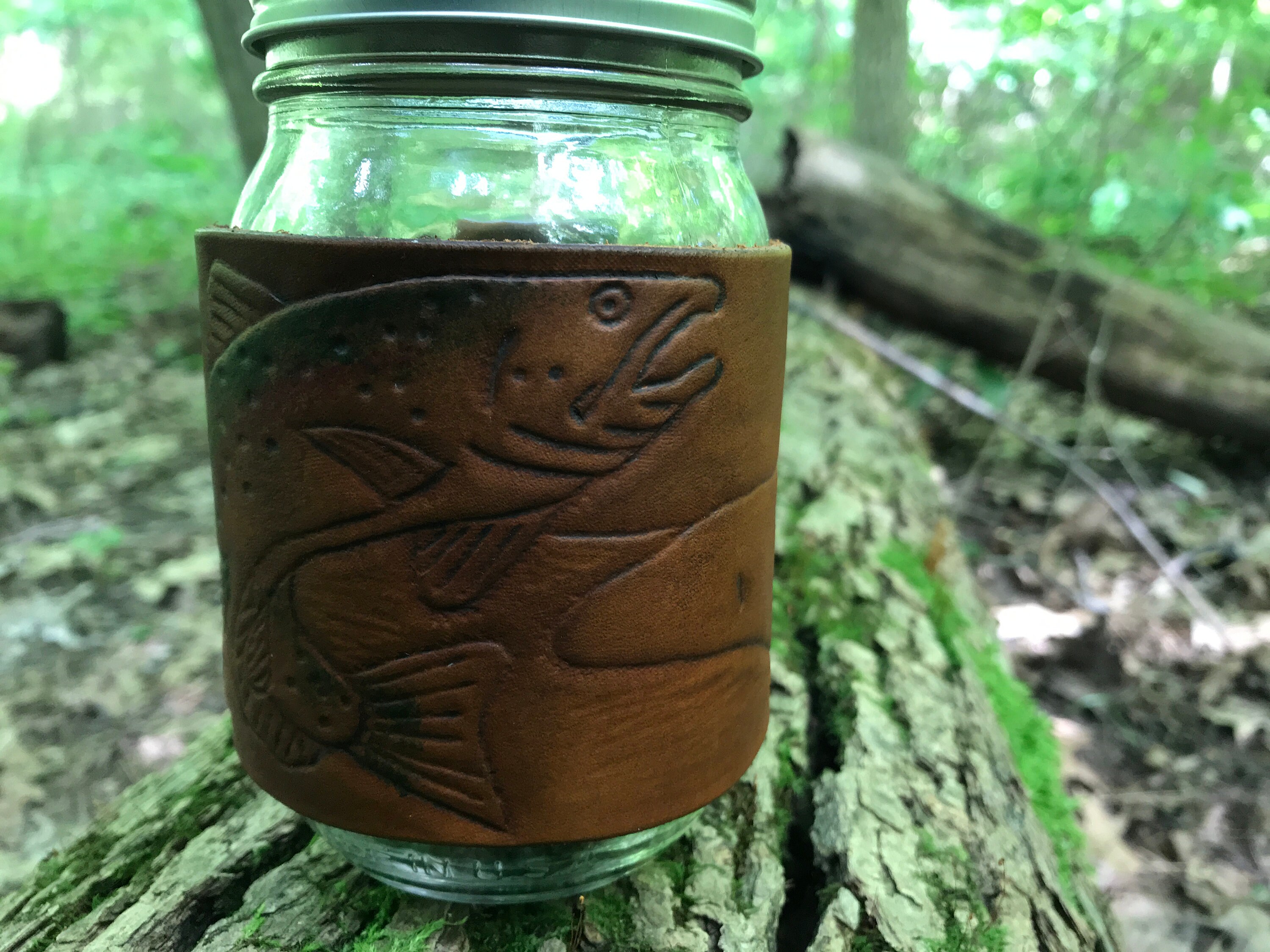 Trout Fishing Leather Mug - Etsy