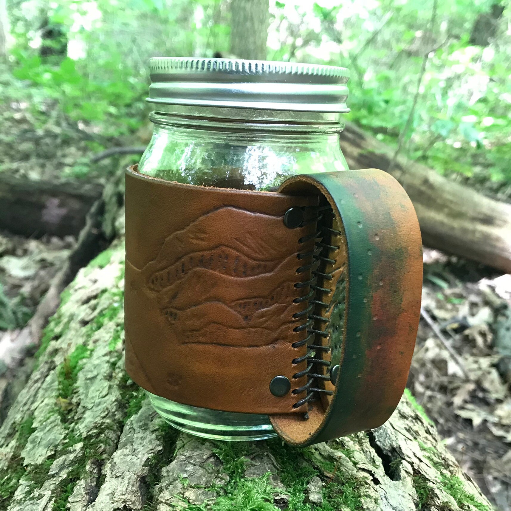 Trout Fishing Leather Mug - Etsy