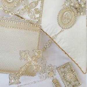 Set De Rosario, Arras Y Lazo/set of Rosary, Arras and Beautiful Wedding ...