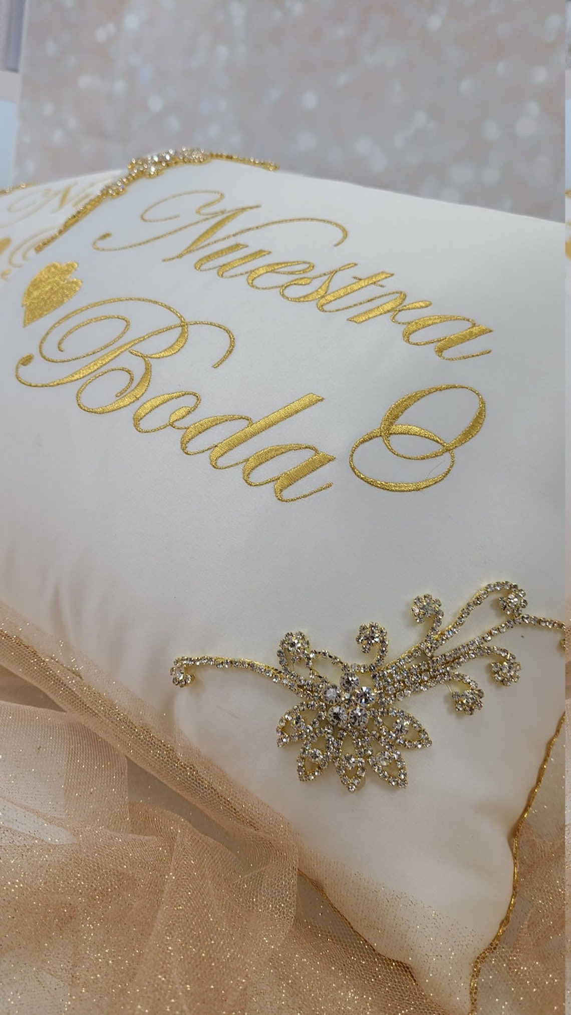 Custom Made Wedding Pillow Set/personalizado Set De Cojines Para Boda ...