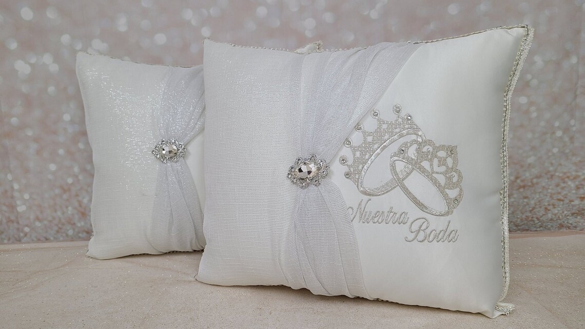 Custom Made Wedding Pillow Set/personalizado Set De Cojines Para Boda ...