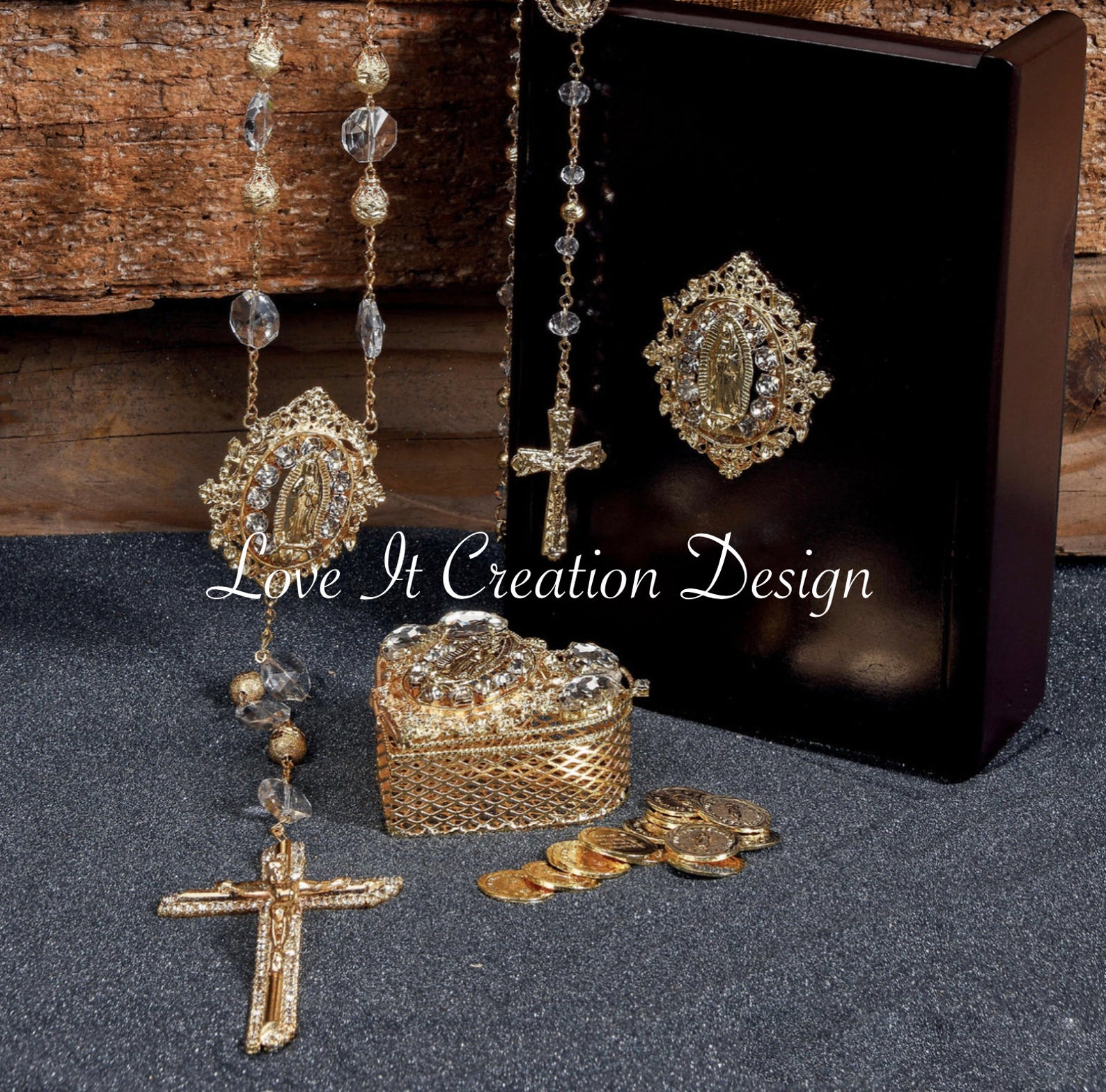 Set De Rosario, Arras Y Lazo/set of Rosary, Arras and Beautiful Wedding ...