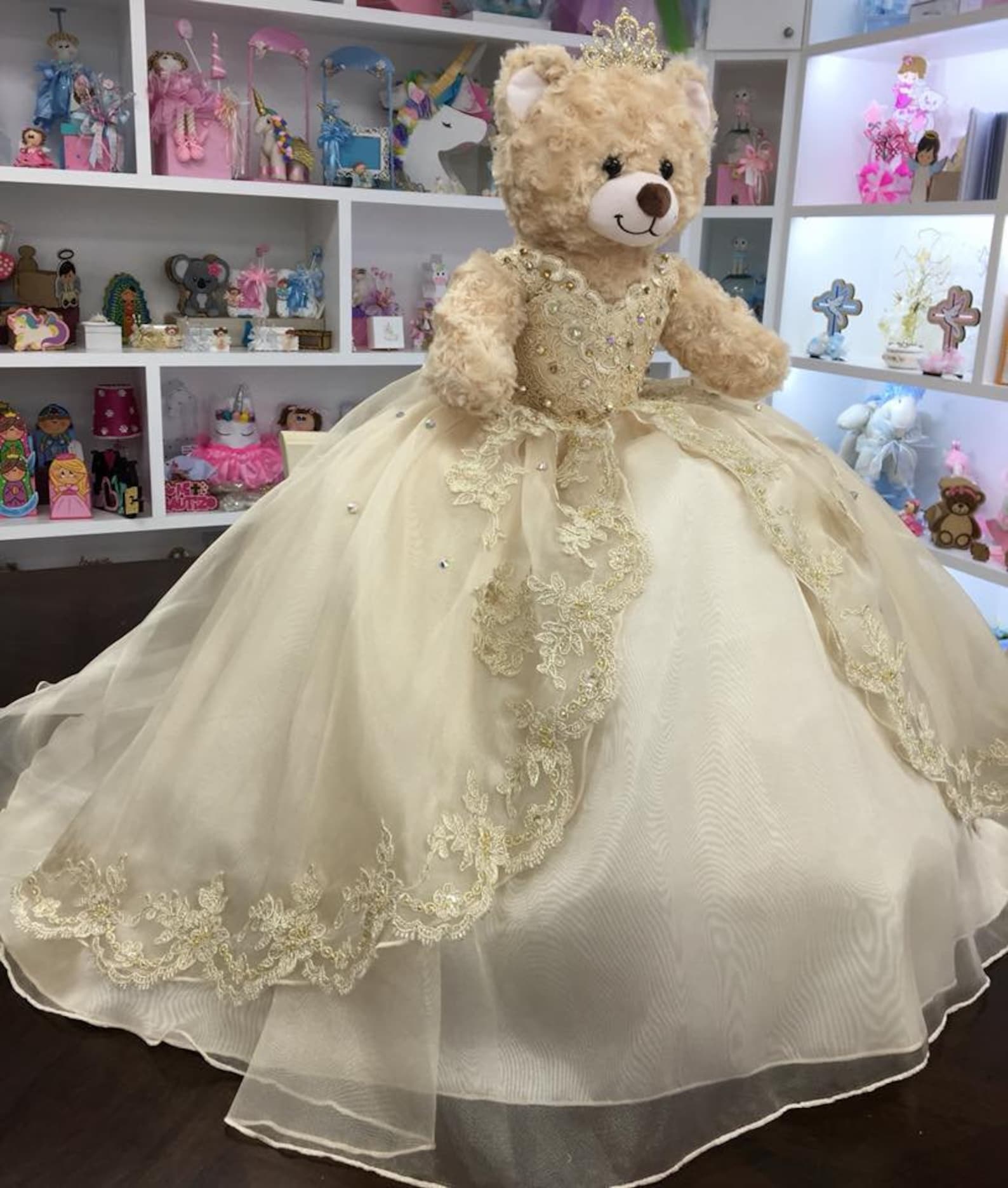 Personalized Quinceanera Teddy Bear Dress, Custom Made Teddy Bear Dress ...