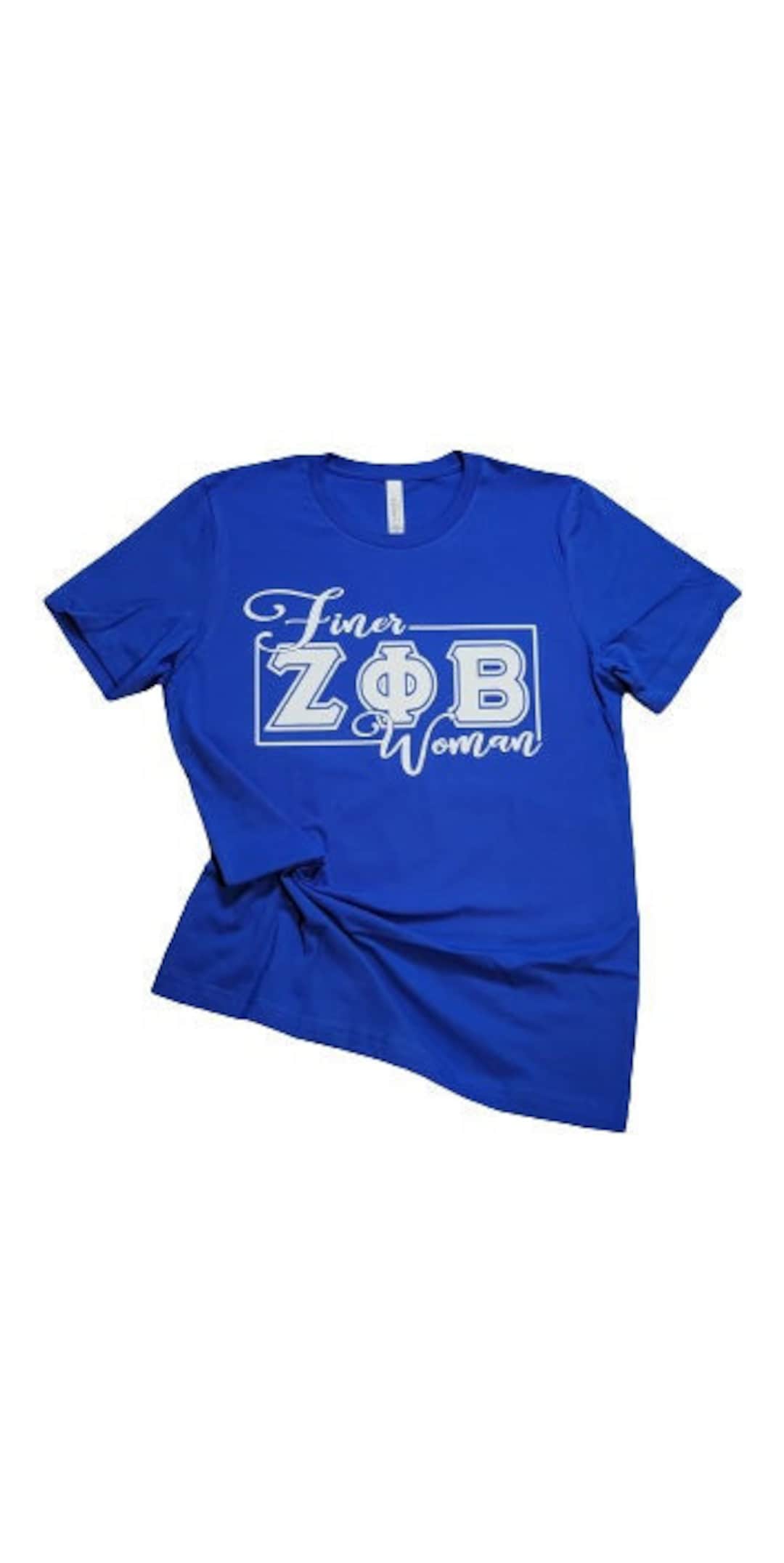 Zeta Phi Beta T-shirt | Sorority Paraphernalia, Blue & White | Zeta ...