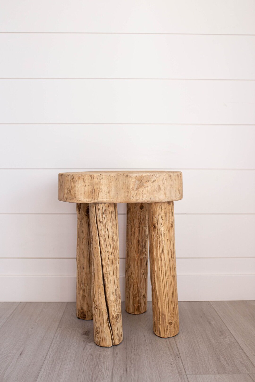 Senufo Round Stool Bench Side Table Natural - Etsy