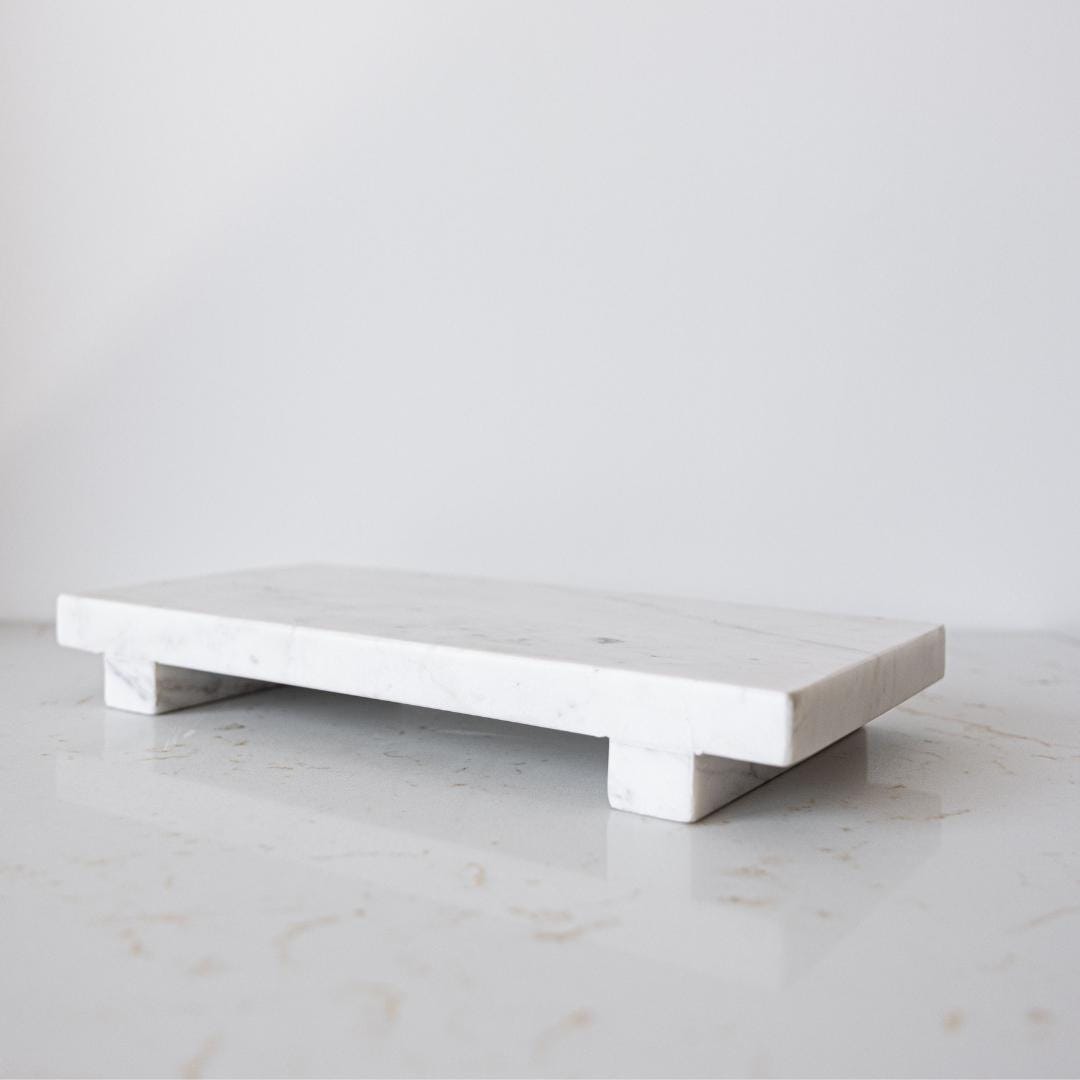 White Marble Trivet Riser - Etsy