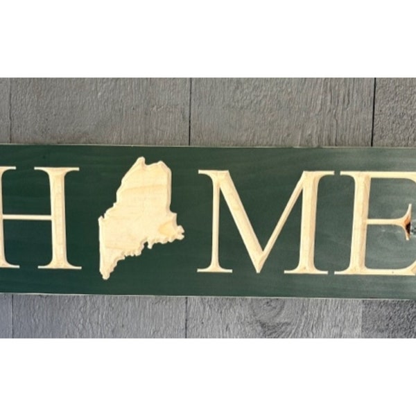 Maine Wood Sign - Etsy