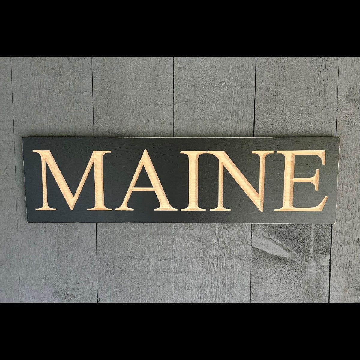 Maine Sign Carved Wood Sign Wood Sign Housewarming Gift Maine State ...