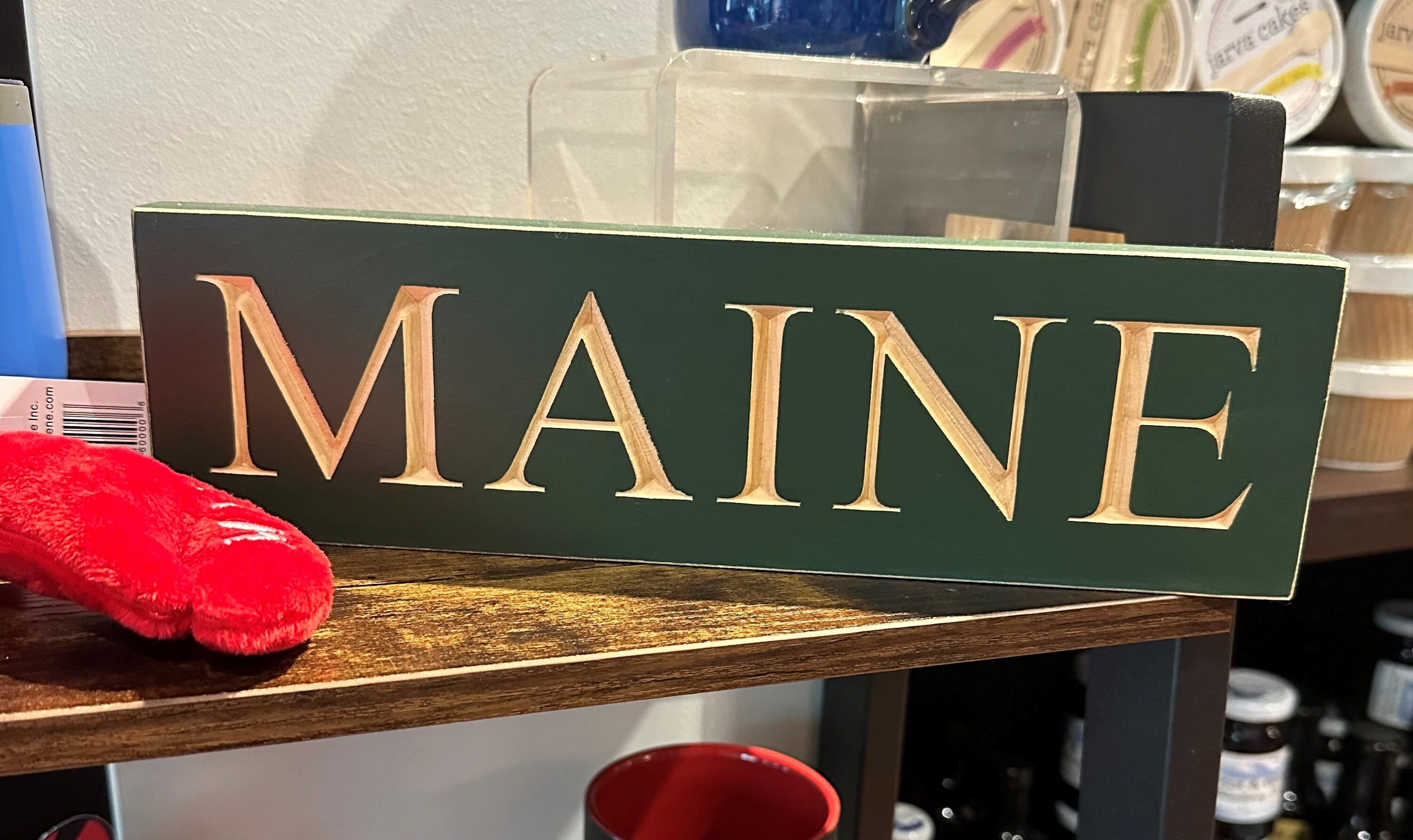 Maine Sign Carved Wood Sign Wood Sign Housewarming Gift Maine State ...