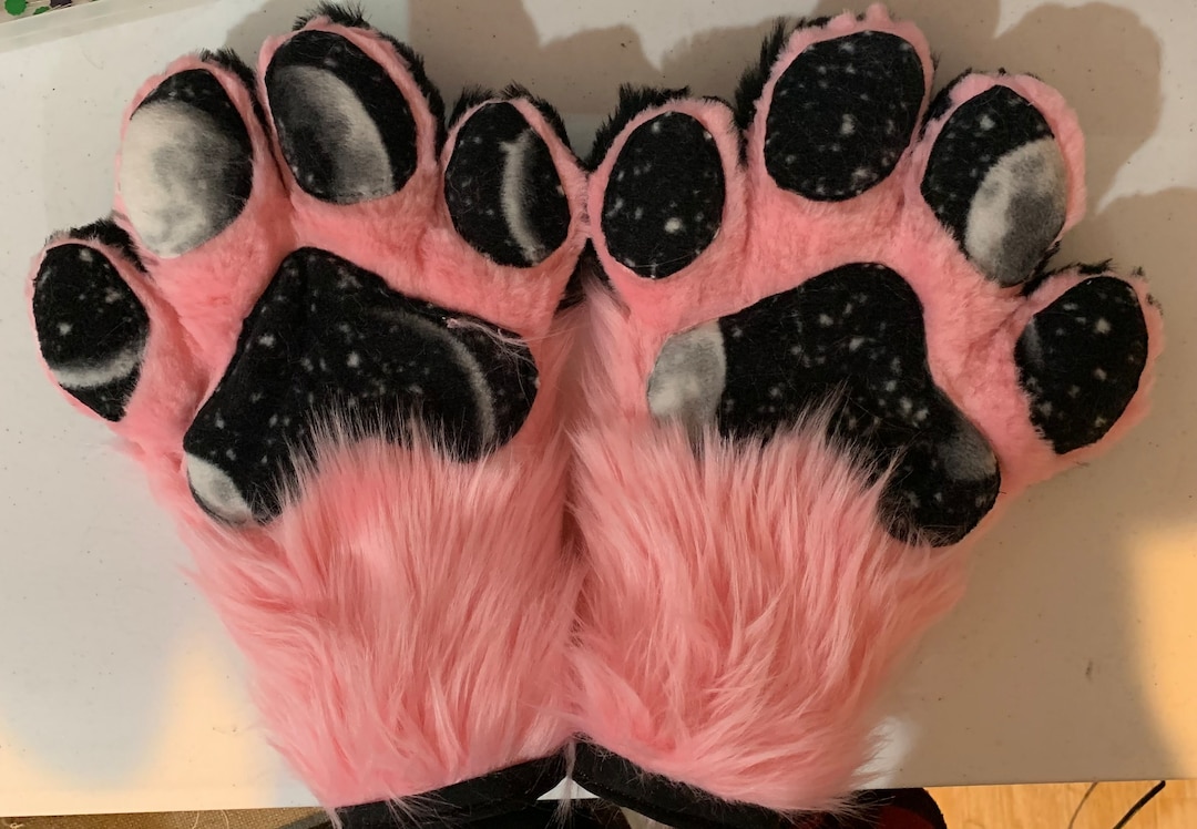 Fursuit Premade Paws Black Galaxy - Etsy