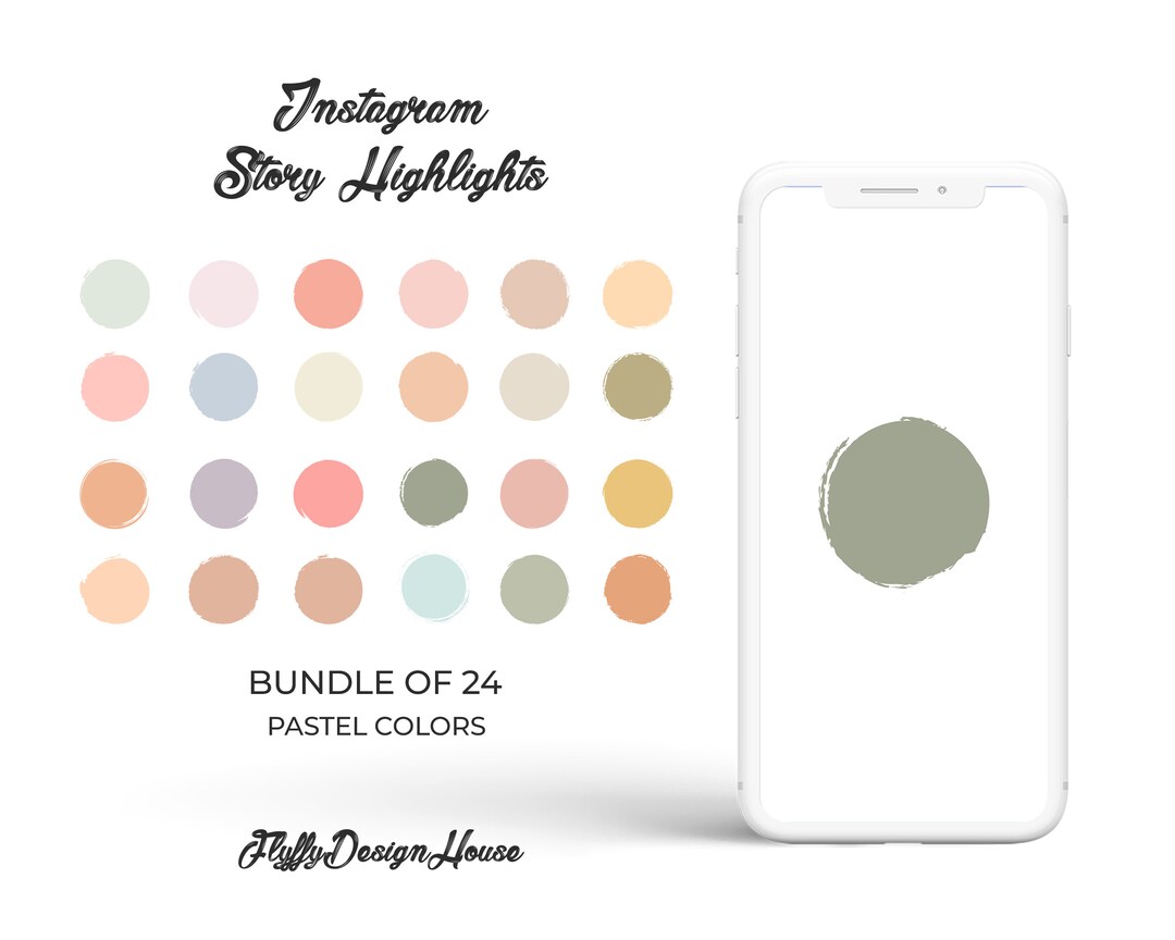 24 Nature Pastel Circle Instagram Icons, Instagram Covers, Color ...