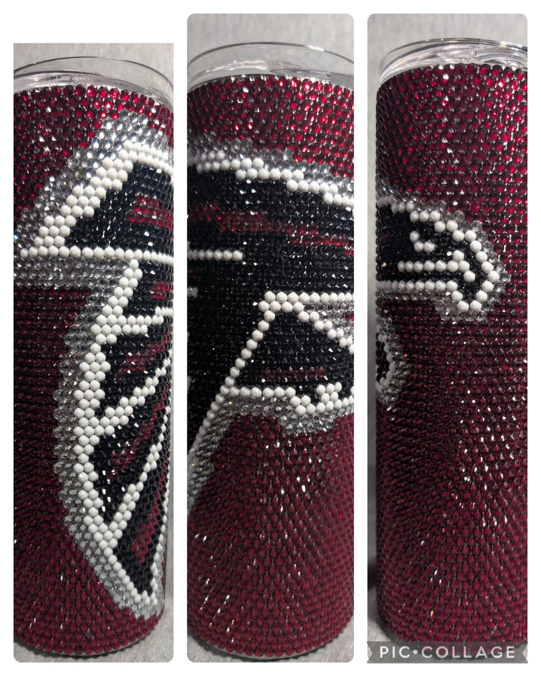 Atlanta Football Team Rhinestone 20 Oz Skinny Tumbler - Etsy