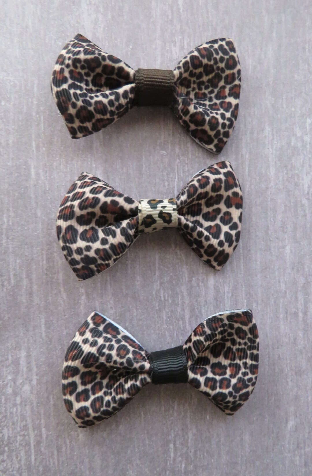 Set of 10 Mini Bows Leopard Bow for Craft - Etsy