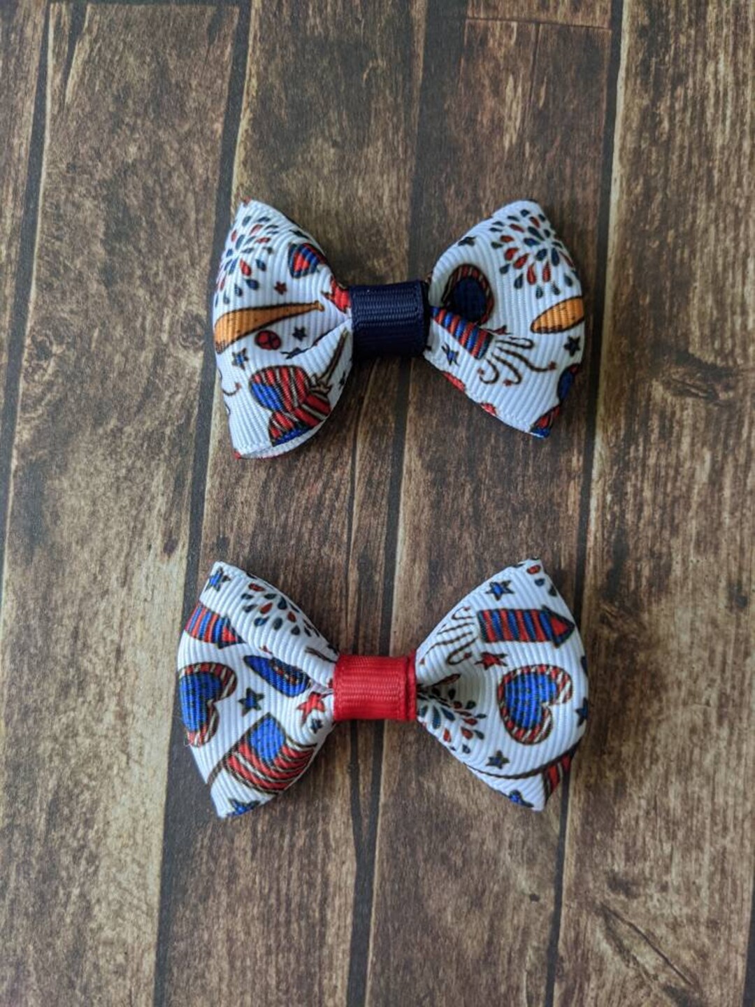 Set of 10 Mini Bow 4th of July Fireworks Mini Bows - Etsy