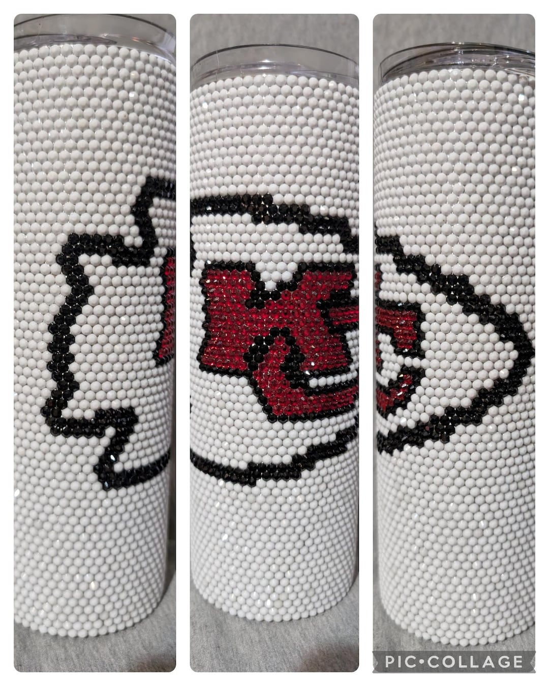 Kansas City Football Team Rhinestone 20 Oz Skinny Tumbler - Etsy