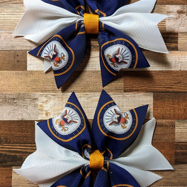 Navy Hair Bow - Etsy