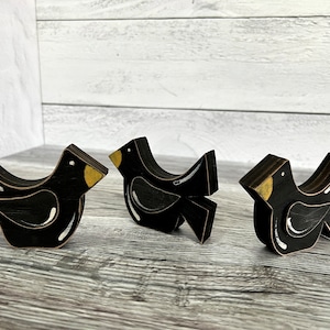 Primitive Chunky Crow Shelf Sitter, Farmhouse Style Decor, Hand Painted ...