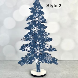 Decorative Freestanding Trees in 5 Blue and White Prints, 5 Sizes - 4 ...