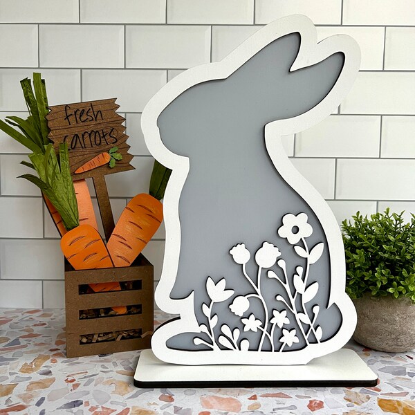 Wooden Bunny Stand - Etsy