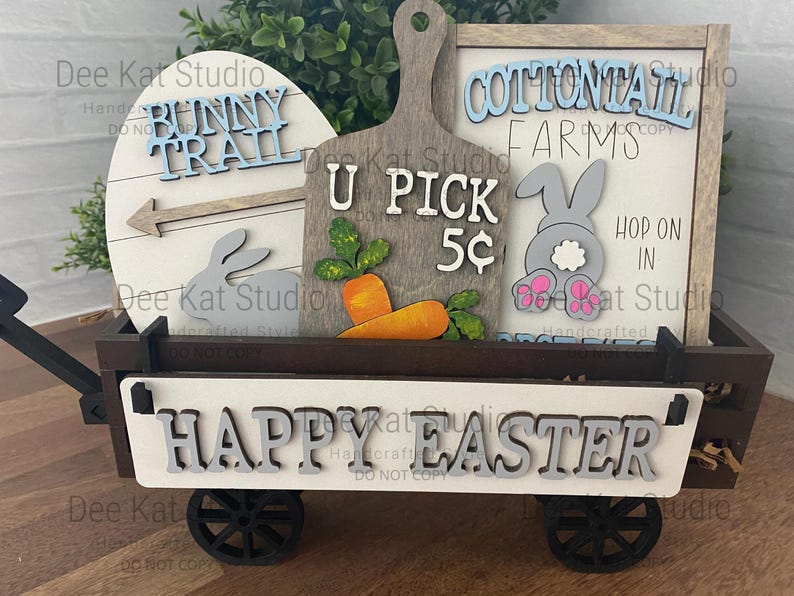 Easter Insert Bundle, for Wagon, Raised Shelf, Tiered Tray Decor, Hand ...