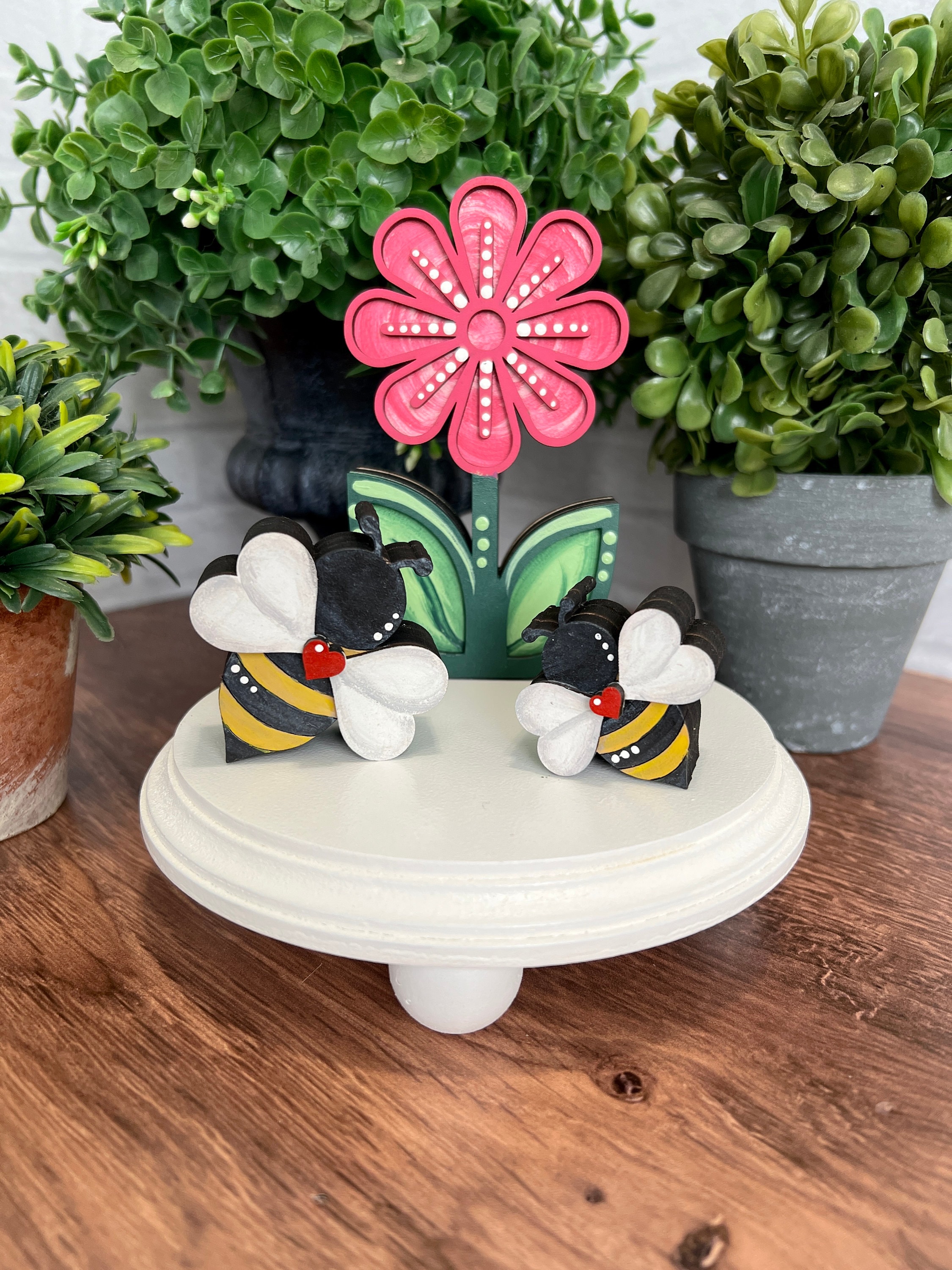 Chunky Bee Shelf Sitter, Hand Painted Laser Cut in Three Sizes, Honey ...