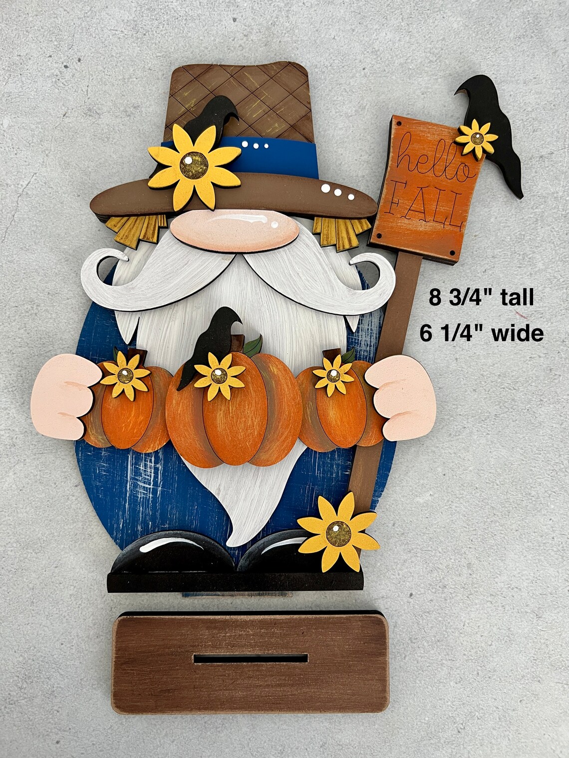 Fall Scarecrow Gnome Shelf Sitter, Autumn Farmhouse Decor, Pumpkins ...