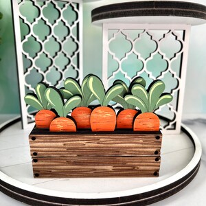 Bunny Tail in Crate of Carrots, Mini Carrot Crate, Hand Painted Laser ...