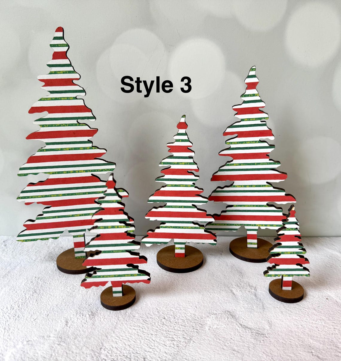 Decorative Freestanding Trees in 5 Sizes From 4 to 10 1/2 Inches, 5 ...