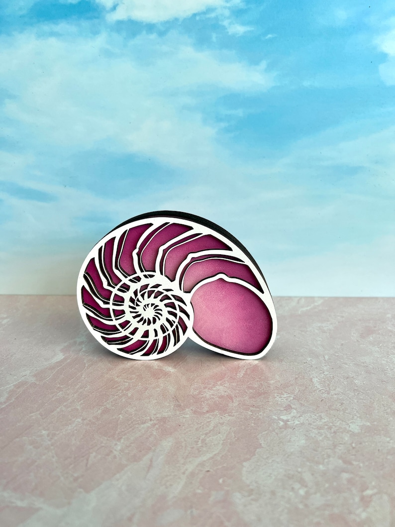 Chunky Faux Seashells & Starfish | Hand Painted Laser Cut Beach Shelf ...