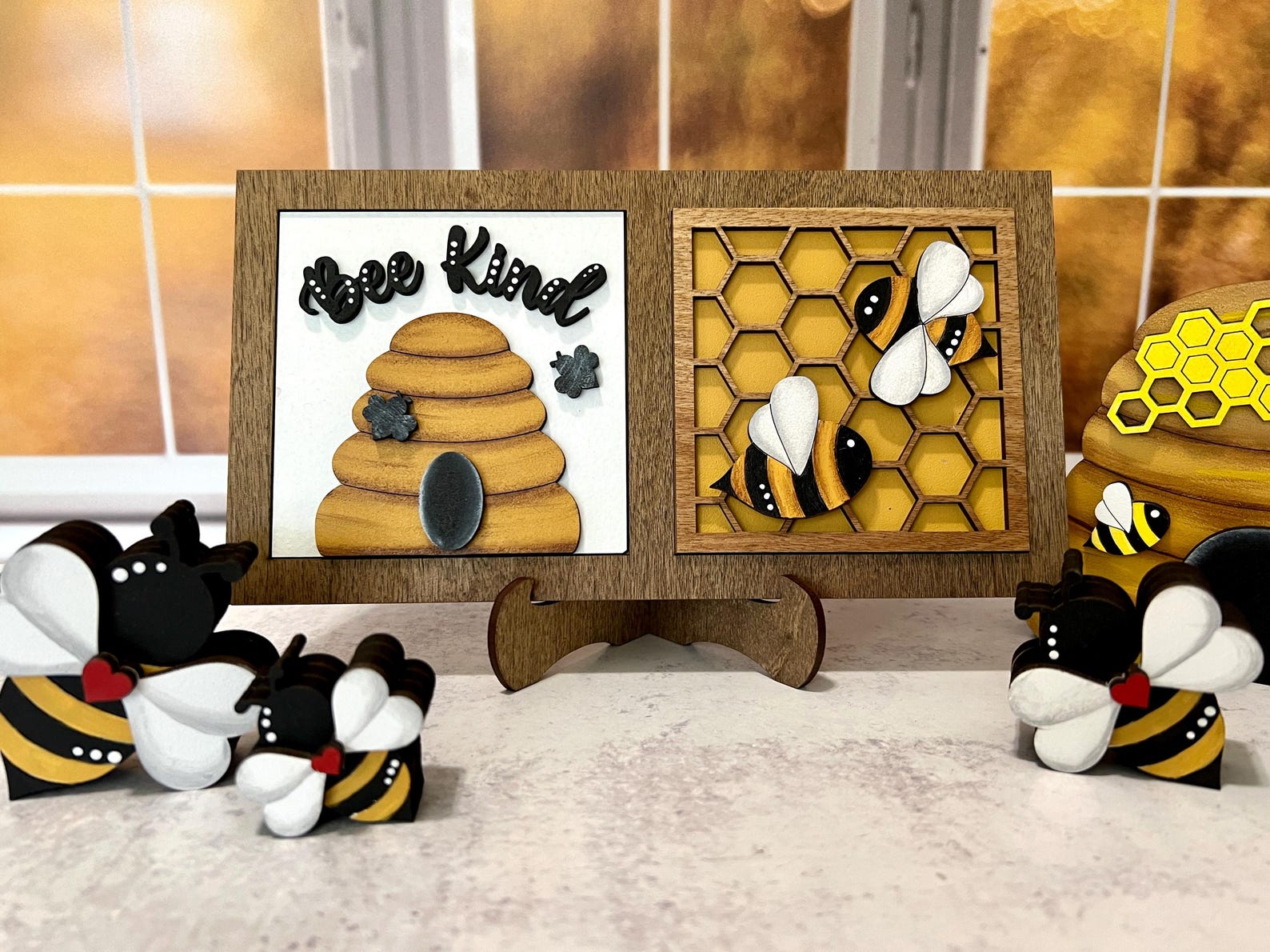 Honey Bee Collection, Four Inch Interchangeable Squares, Six Different ...