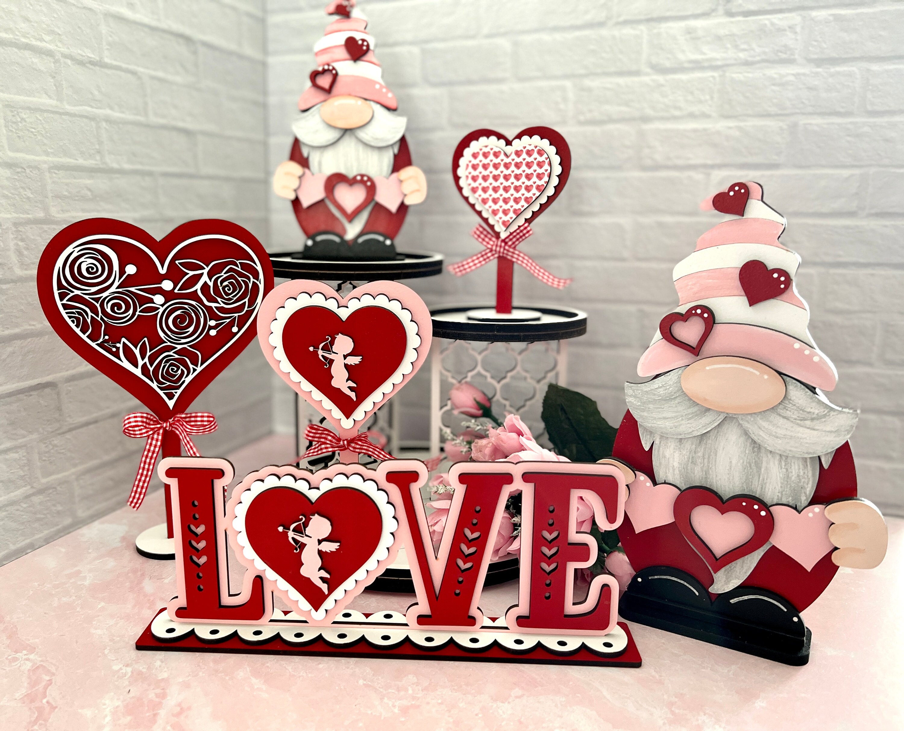 Valentine's Day Standing Gnome Shelf Sitter Cute Gnome - Etsy