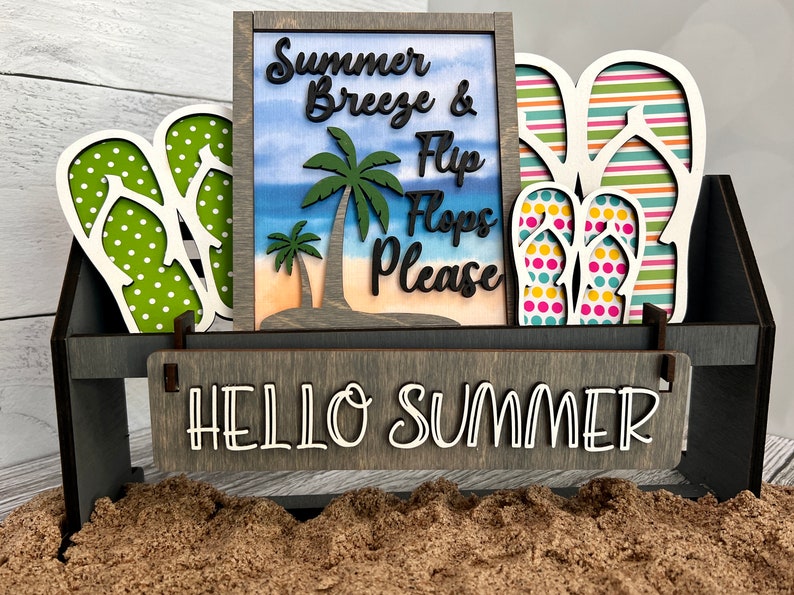 Hello Summer Interchangeable Bundle for Raised Shelf or Wagon - Etsy