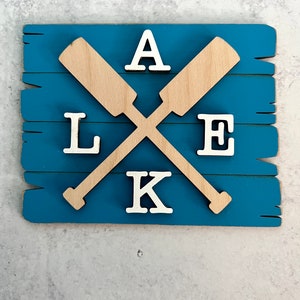 Lake Life Tiered Tray Mini Signs - Hand-painted Lake House Decor ...