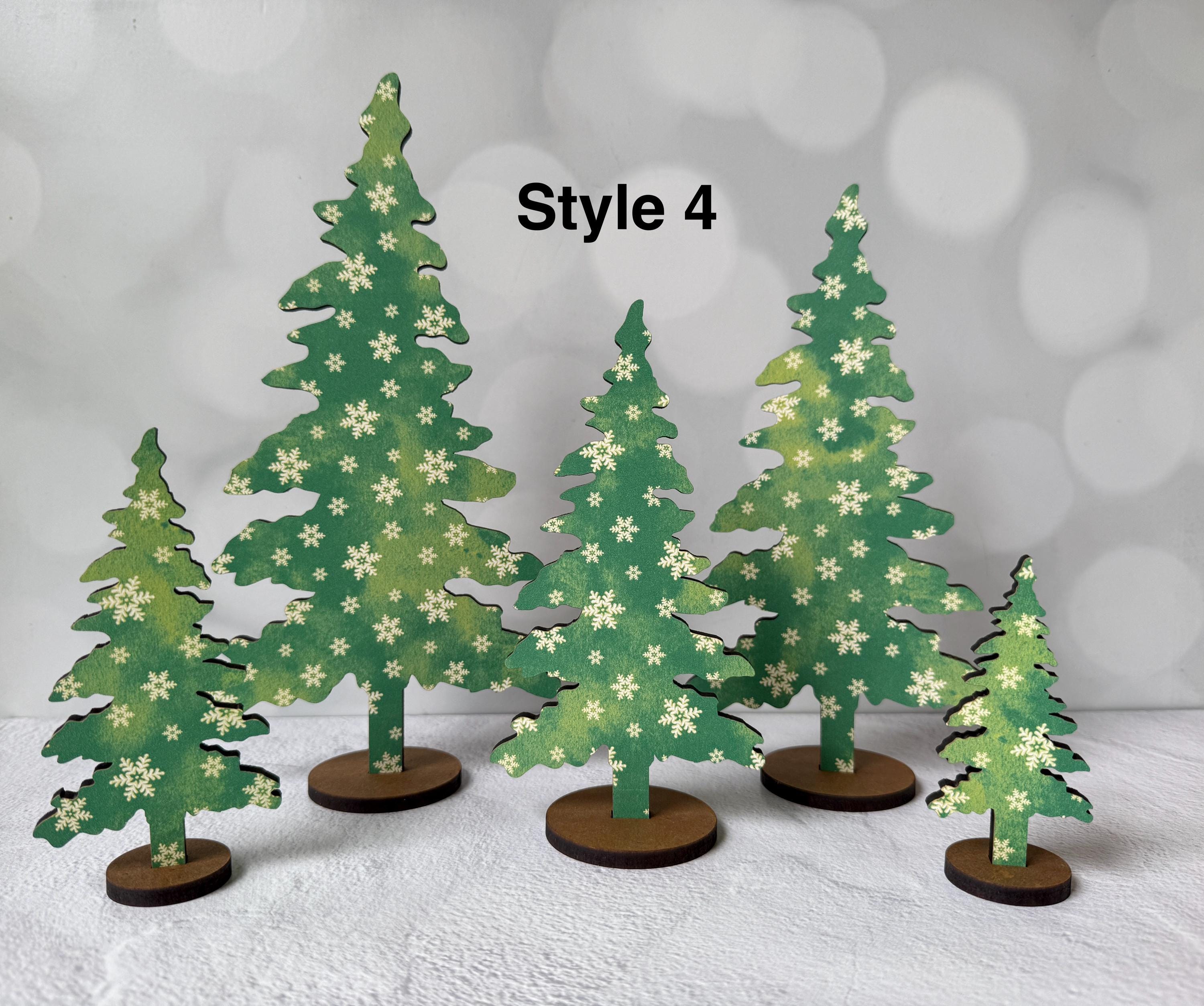 Decorative Freestanding Trees in 5 Sizes From 4 to 10 1/2 Inches, 5 ...