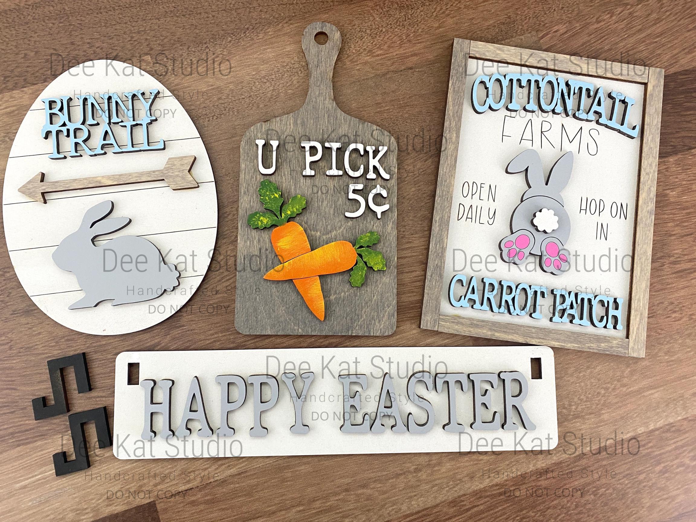Easter Insert Bundle, for Wagon, Raised Shelf, Tiered Tray Decor, Hand ...