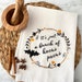 Kitchen Towel, Delicate Web and Spider Embroidered on Flour Sack Towel ...