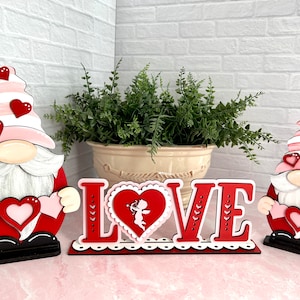 Valentine's Day Standing Gnome Shelf Sitter Cute Gnome - Etsy