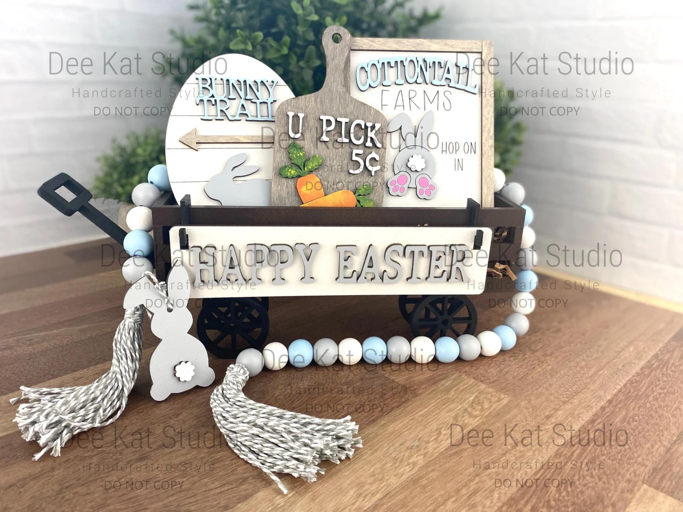 Easter Insert Bundle, for Wagon, Raised Shelf, Tiered Tray Decor, Hand ...
