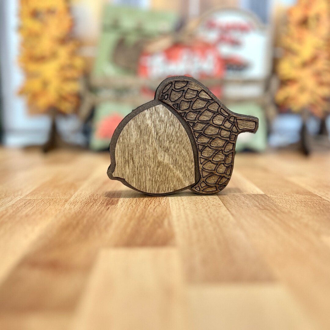 Chunky Acorn Shelf Sitter for Fall Decor, Mantel, Tiered Tray - Etsy