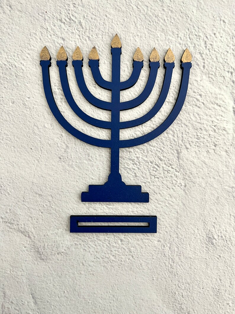 Hanukkah Tiered Tray Decor, Menorah, Dreidel, Star of David, Be the ...