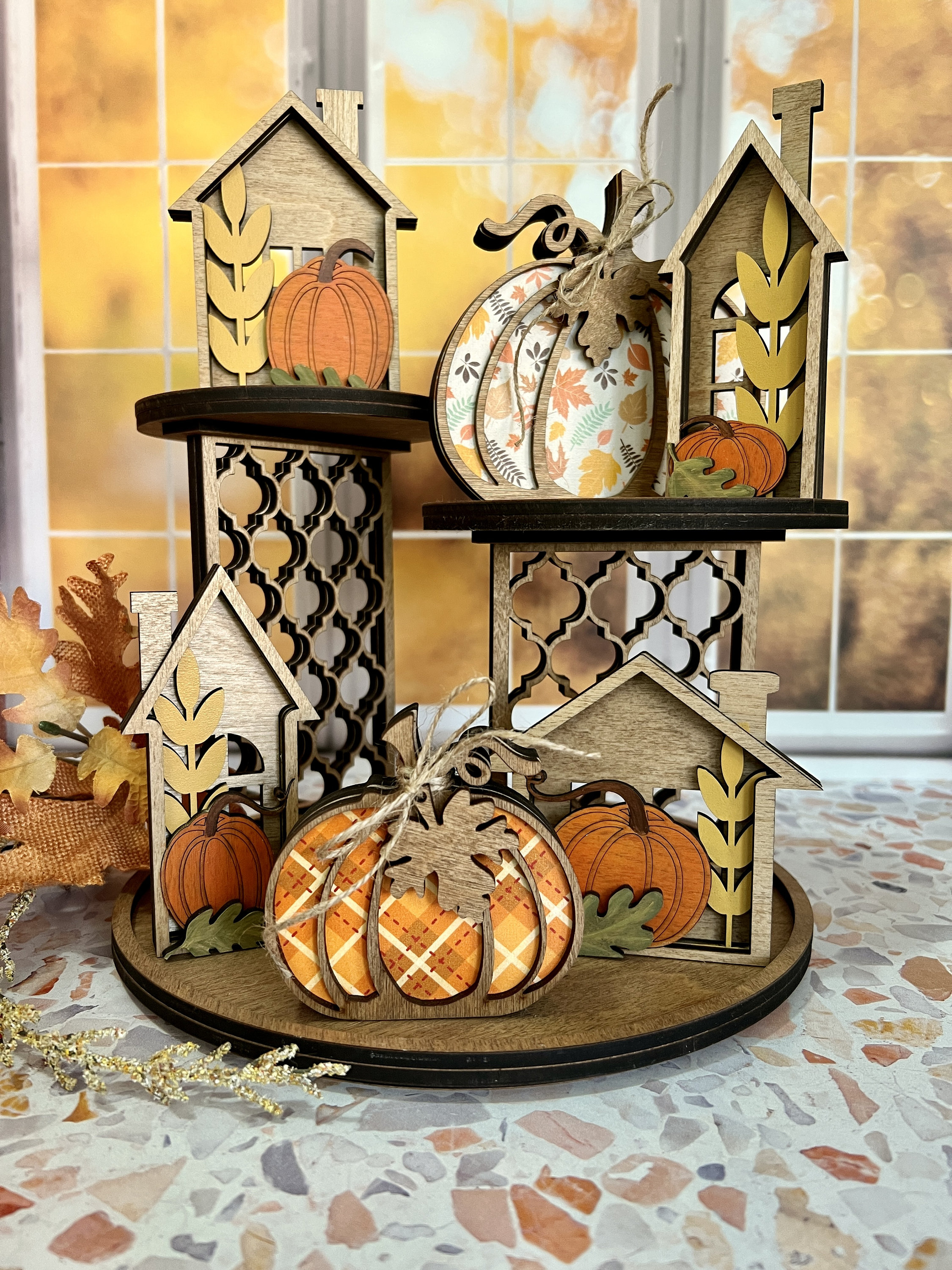 Fall Harvest Mini House Collection – Rustic Farmhouse Autumn Décor - Etsy