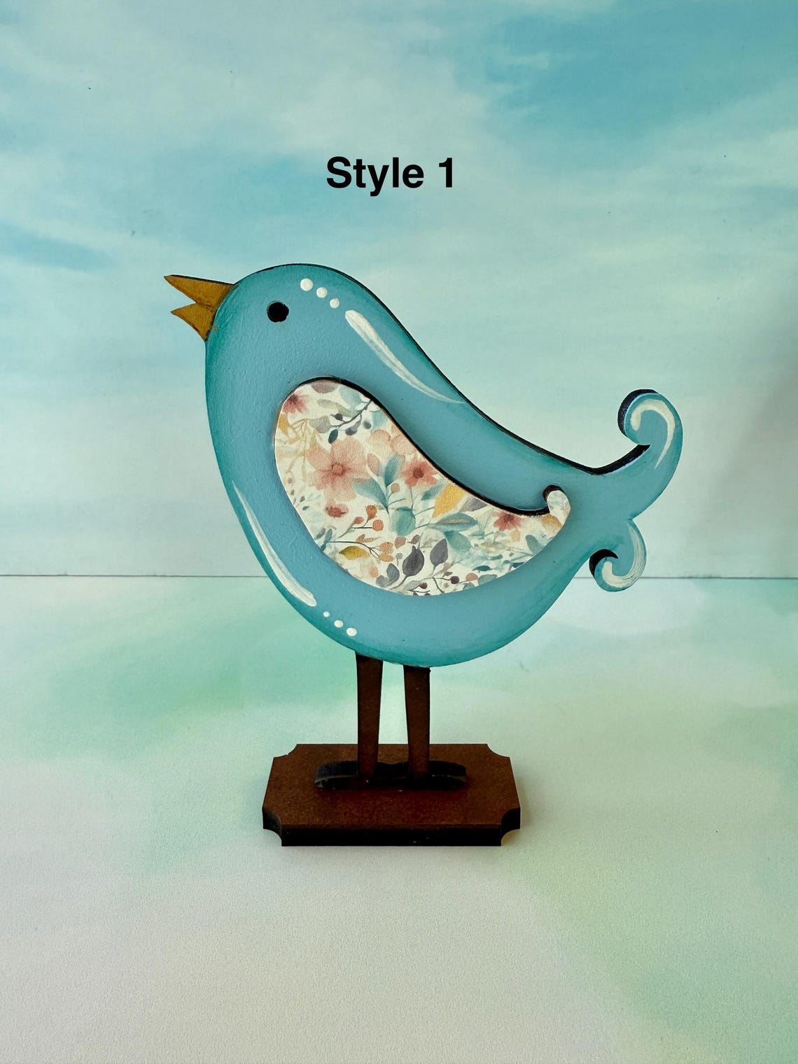 Whimsical Bird Shelf Sitters - Hand-painted Mixed Media Decor - Etsy