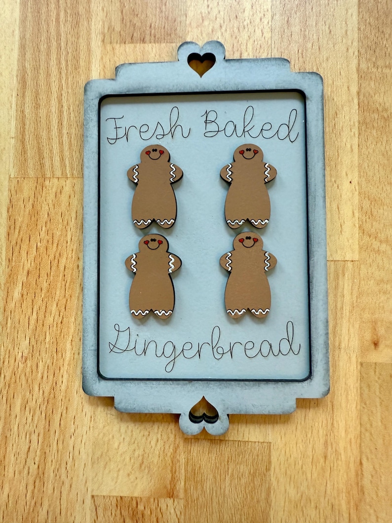 Gingerbread Cookie Decor Bundle, Finished Hand Painted Christmas ...