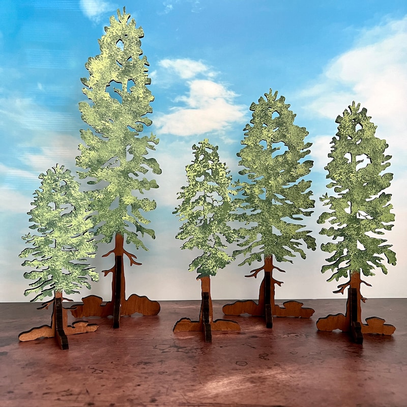 Hand Painted Trees - Etsy