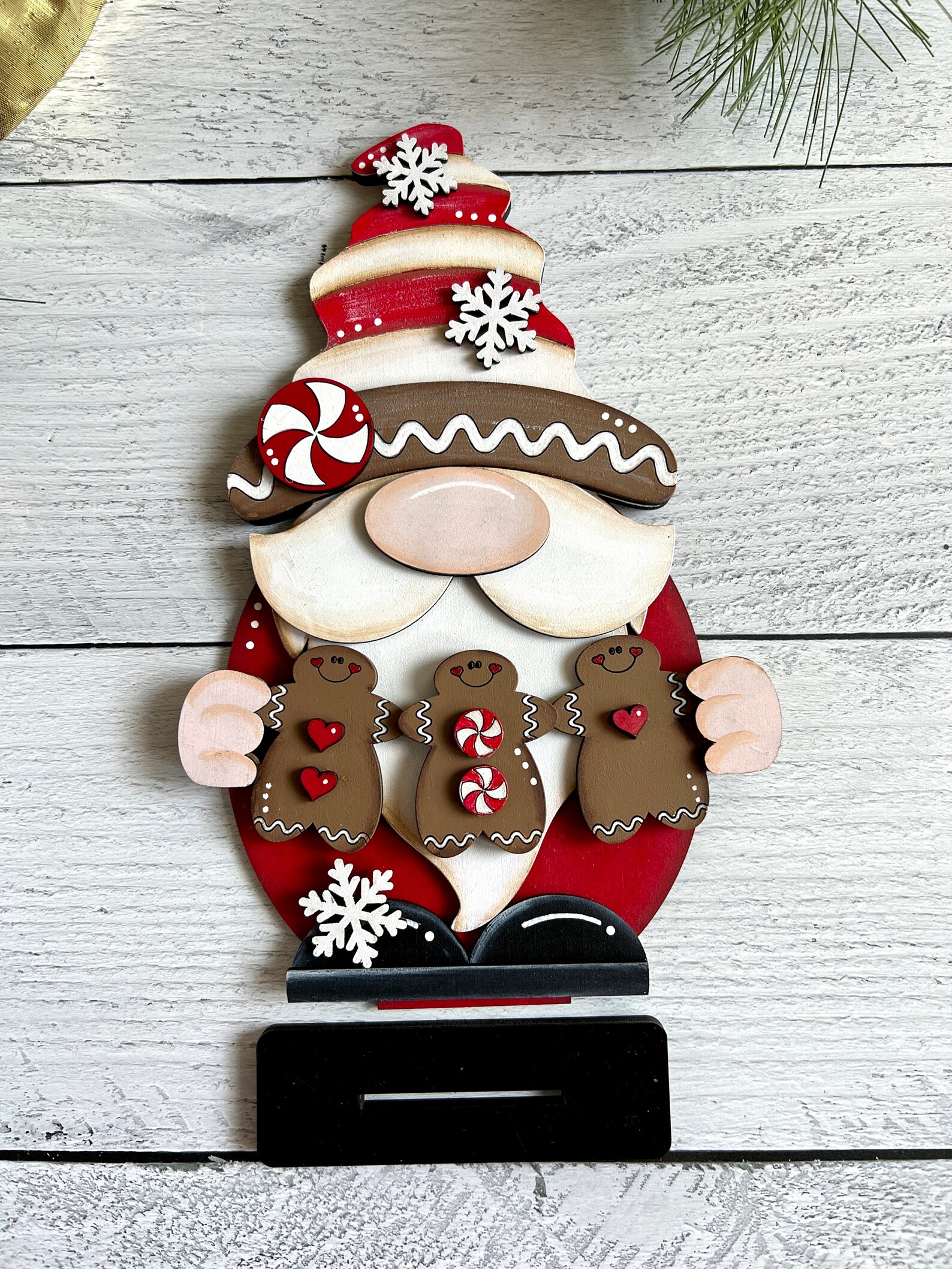 Gingerbread Gnome Shelf Sitter Holiday Decor Hand Painted - Etsy