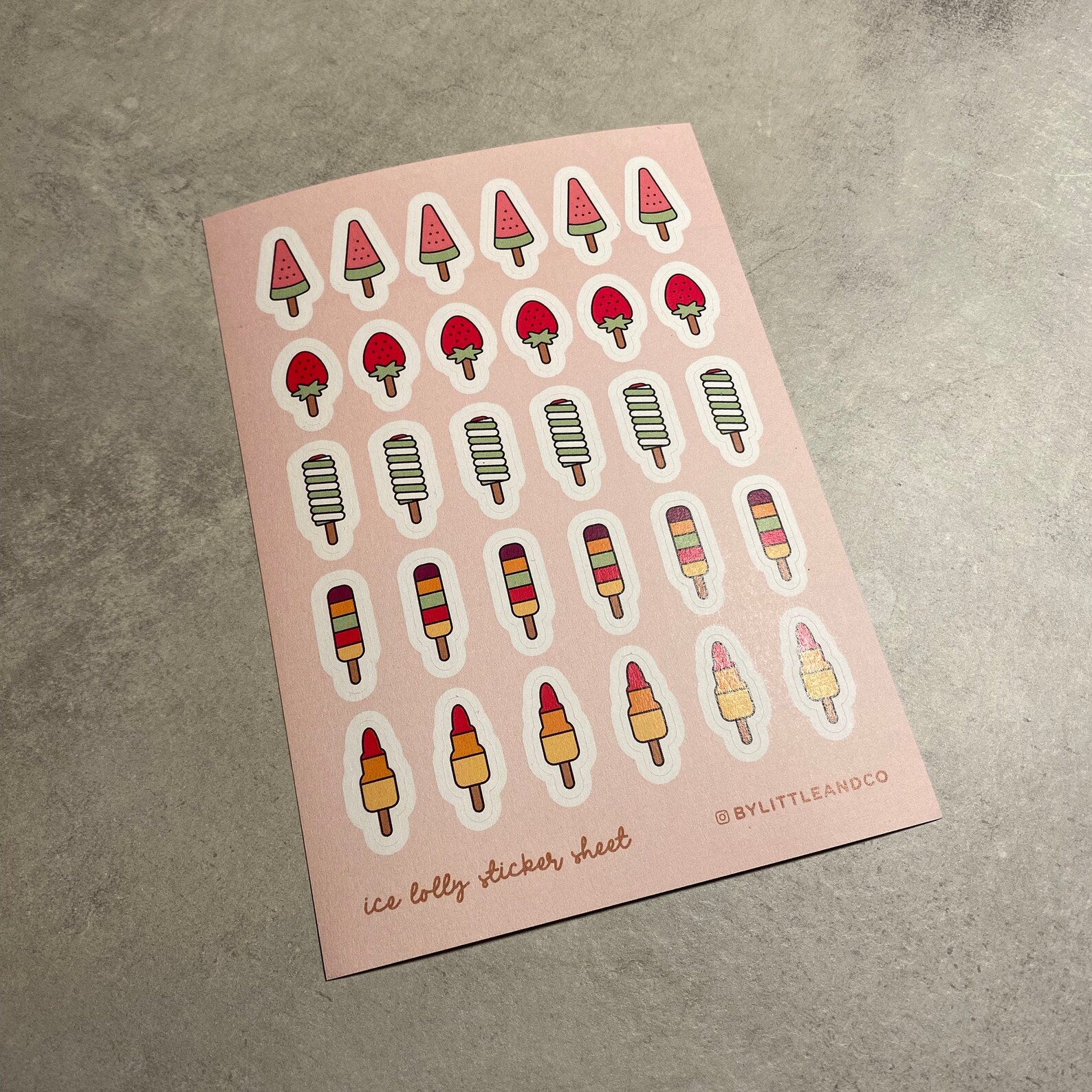 Ice Lolly A6 Sticker Sheet Ice Lollies Ice Cream Twister - Etsy Sweden