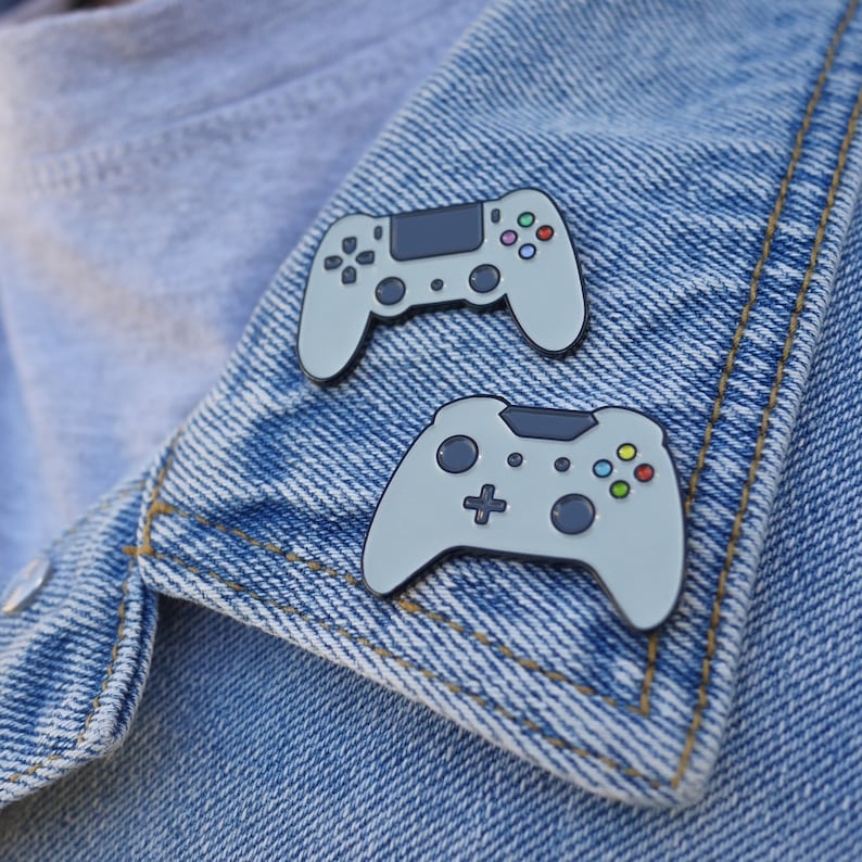 Playstation Controller Soft Enamel Pin Gamer Gaming Games - Etsy