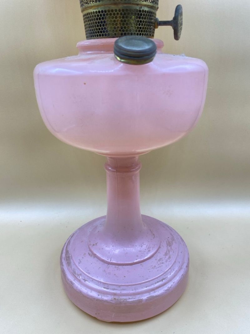 Aladdin Pink Satin Glass Oil Lamp - Etsy