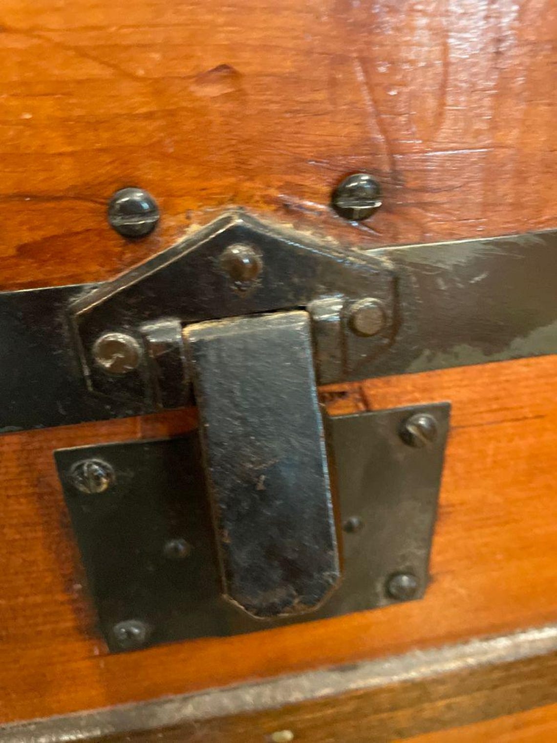 Antique Dome Top Rolling Steamer Trunk - Etsy