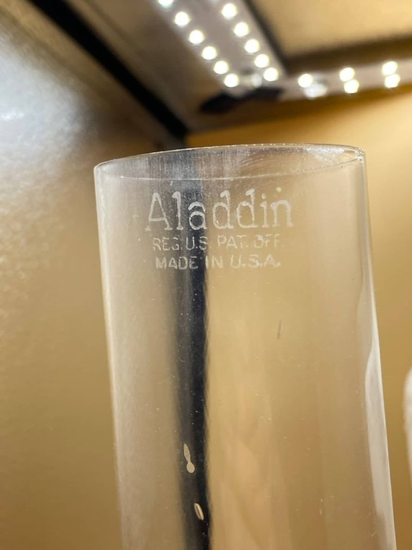 Aladdin Pink Satin Glass Oil Lamp - Etsy